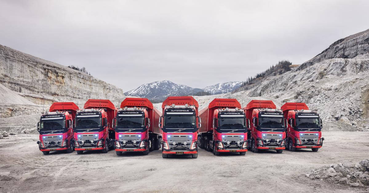 Volvo Autonomous Solutions remove safety driver at Brönnöy Kalk | Agg-Net