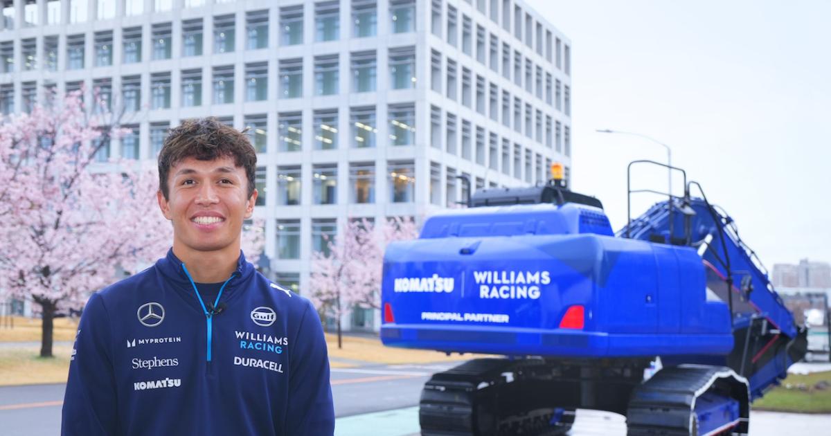 Komatsu welcome Williams Racing driver to Osaka | Agg-Net