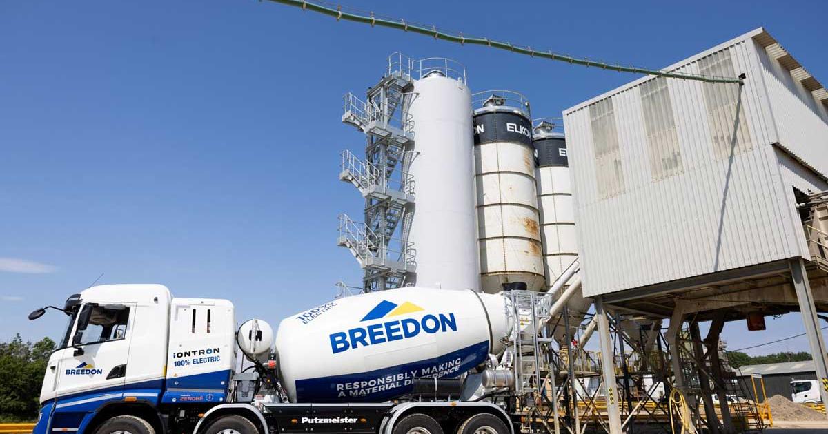 Breedon trial fully electric ready-mix concrete vehicle | Agg-Net