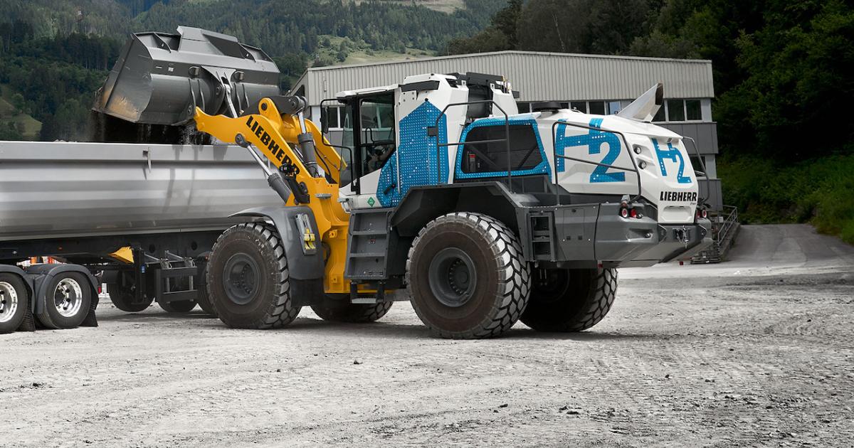 Liebherr premiere first large wheel loader with hydrogen engine | Agg-Net